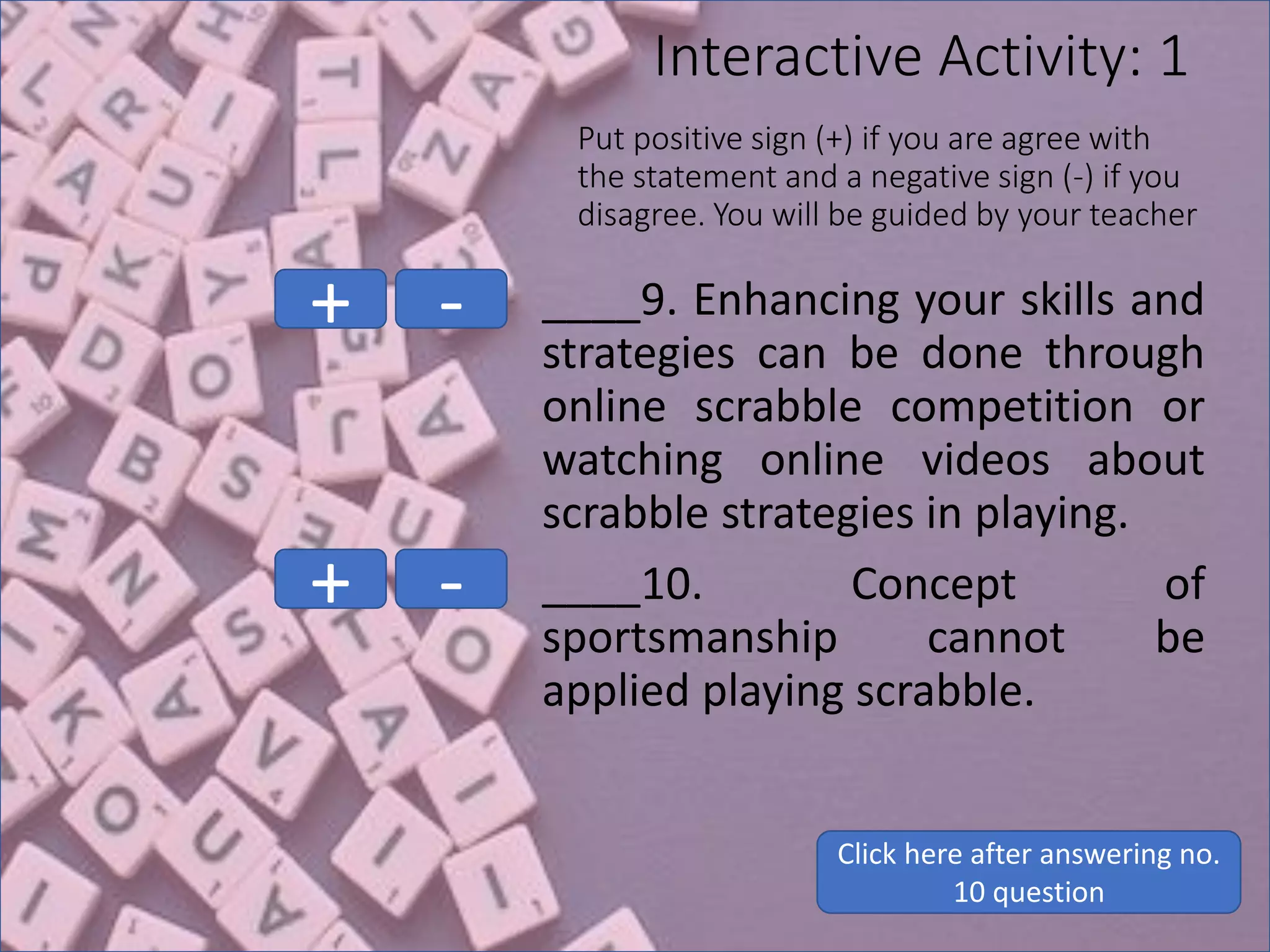 Unit 3 Scrabble Grade 8 P.E. | PPTX