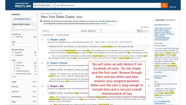 Introduction to Criminal Law Using Westlaw - Pesca | PPT