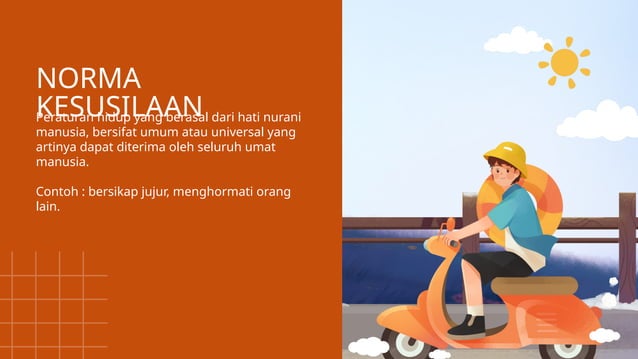 Peserta didik dapat mengklasifikasikan norma dan aturan yang berlaku di ...