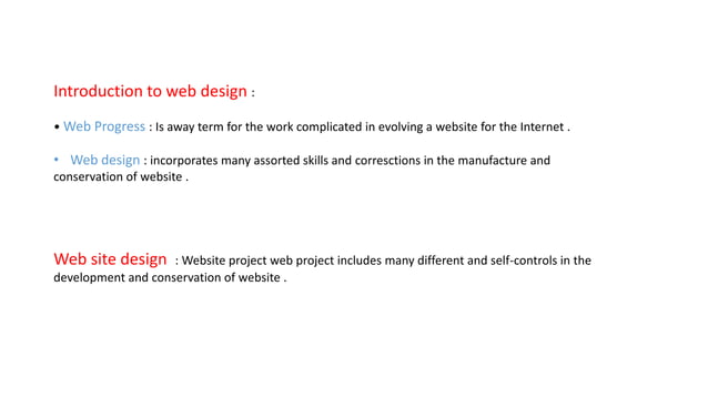 Web Design Presentation | PPTX | Web Design and HTML | Internet