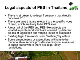 Legal and Policy Framework for Payment for Ecosystem Services (PES) in ...
