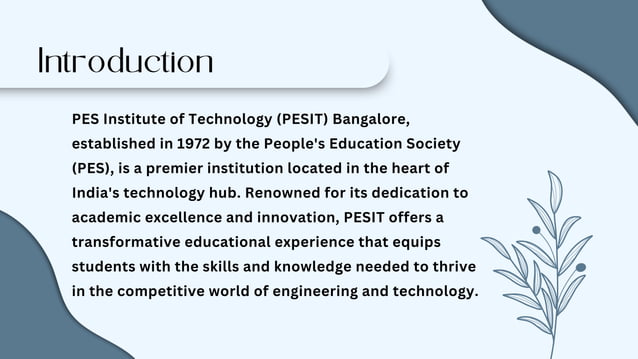 PES Institute of Technology (PESIT) Bangalore.pdf | Free Download