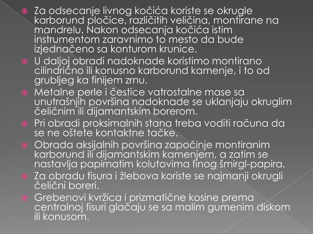 Peskiranje, mehanicka obrada i poliranje | PPT
