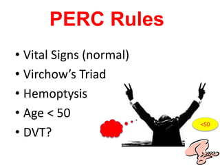 Pulmonary Embolism Slide from Emergency Medicine Institute Case Study ...