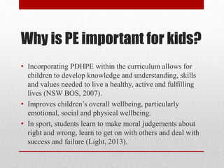 Pe slideshow | PPTX | Children\'s Health | Healthy Living