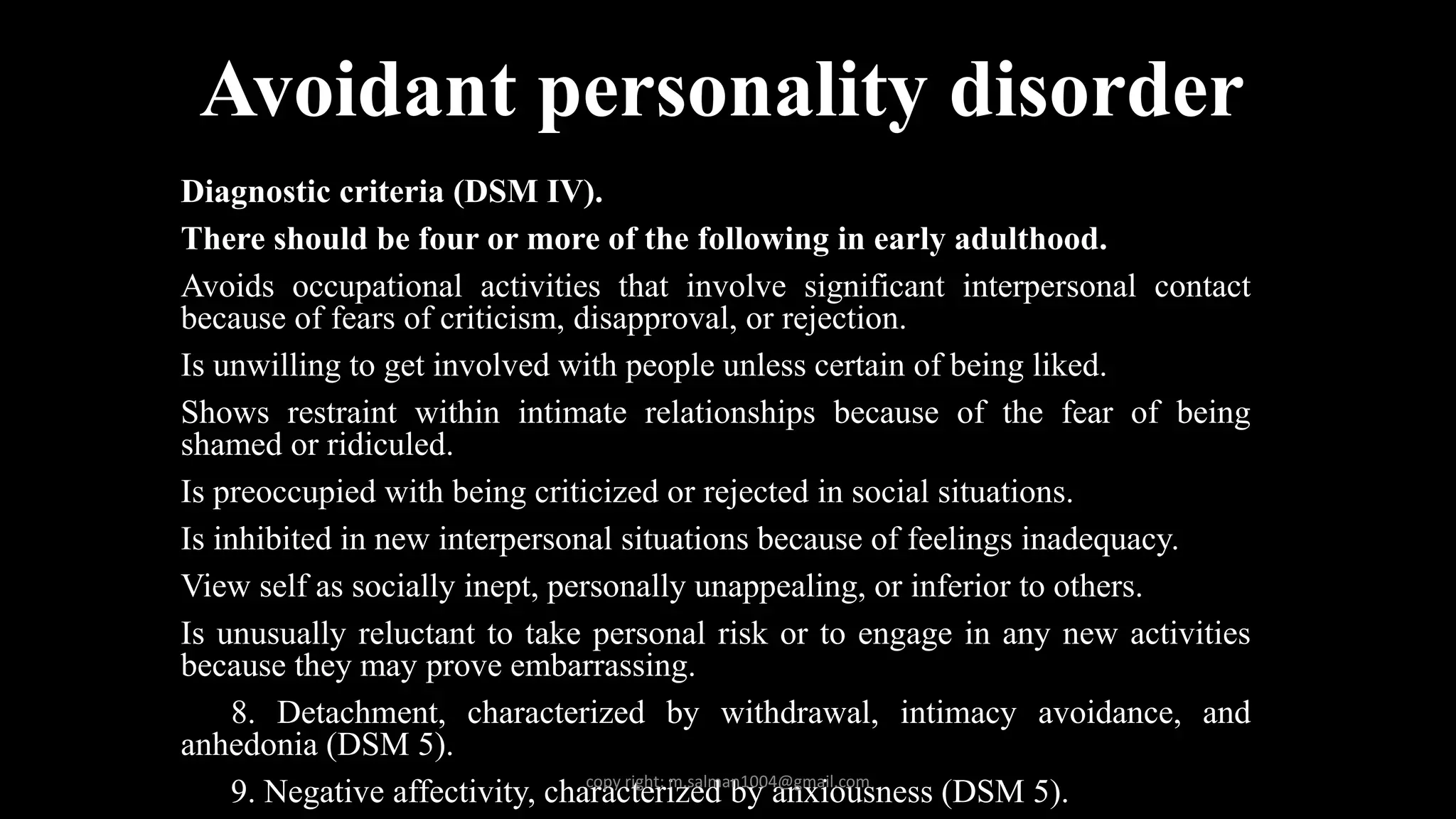 Personality disorders | PPTX
