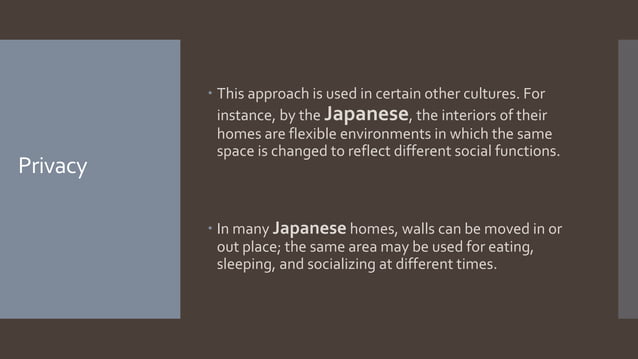 Pesonal space , territory ,crowding ,privacy and psychology of space ...