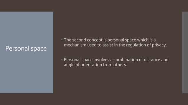 Pesonal space , territory ,crowding ,privacy and psychology of space ...