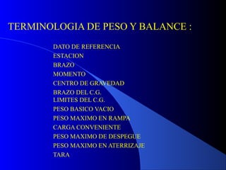 Peso y balance C-206 | PPT