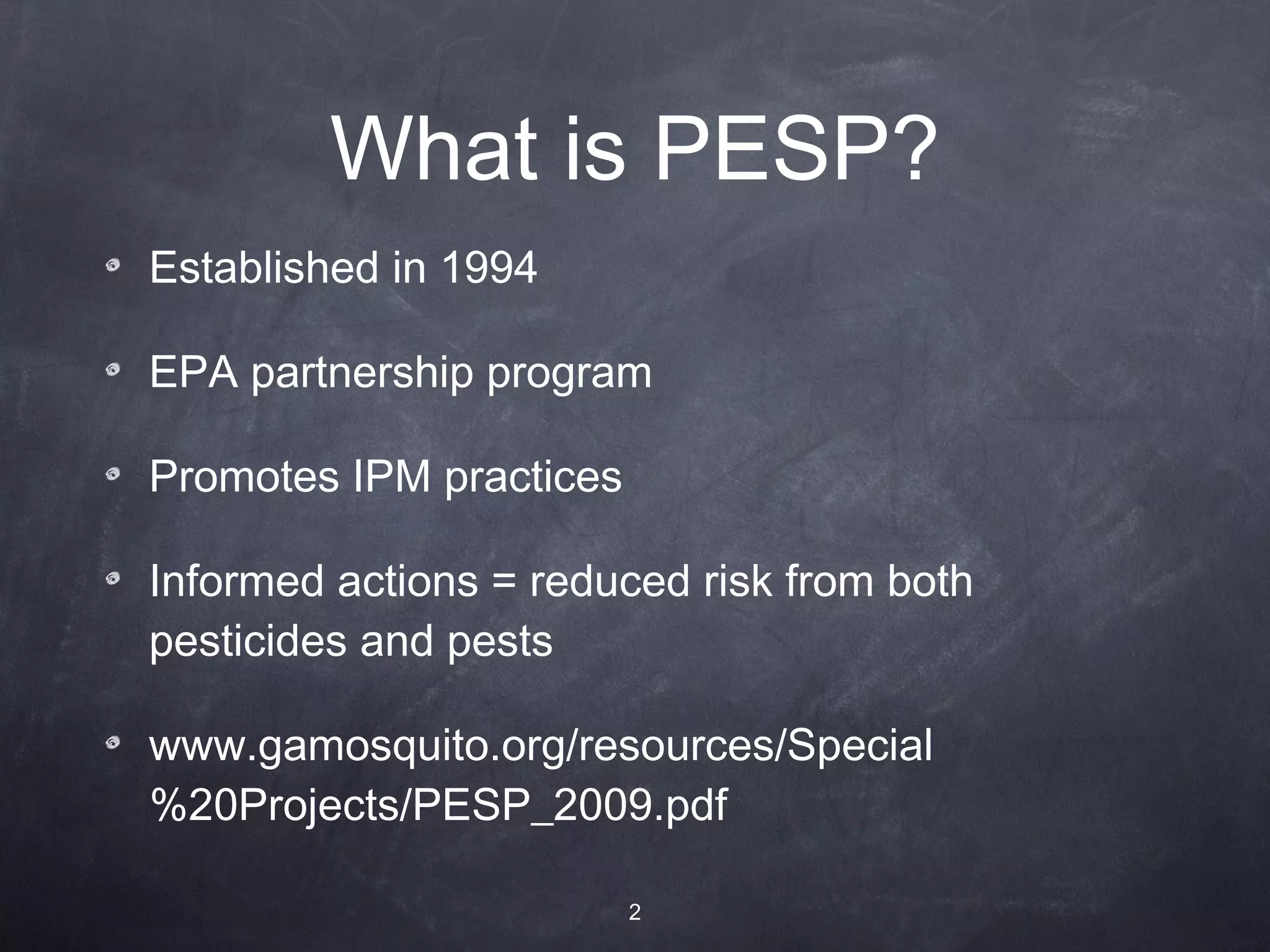 Pesticide Environmental Stewardship Program | PPT | Agriculture ...