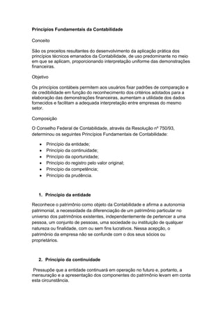 Pesquisa princípios fundamentais da contabilidade | PDF