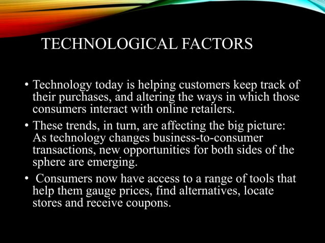 PEST : Factors affecting E commerce | PPT