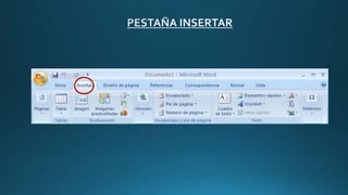 Pestaña insertar word individual | PPT