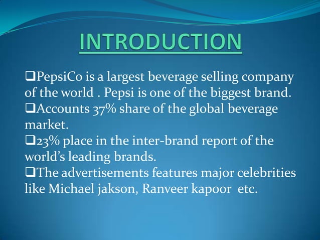 Pest analysis of pepsico | PPT