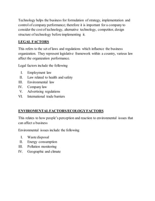 Pest and pestel analysis | DOCX