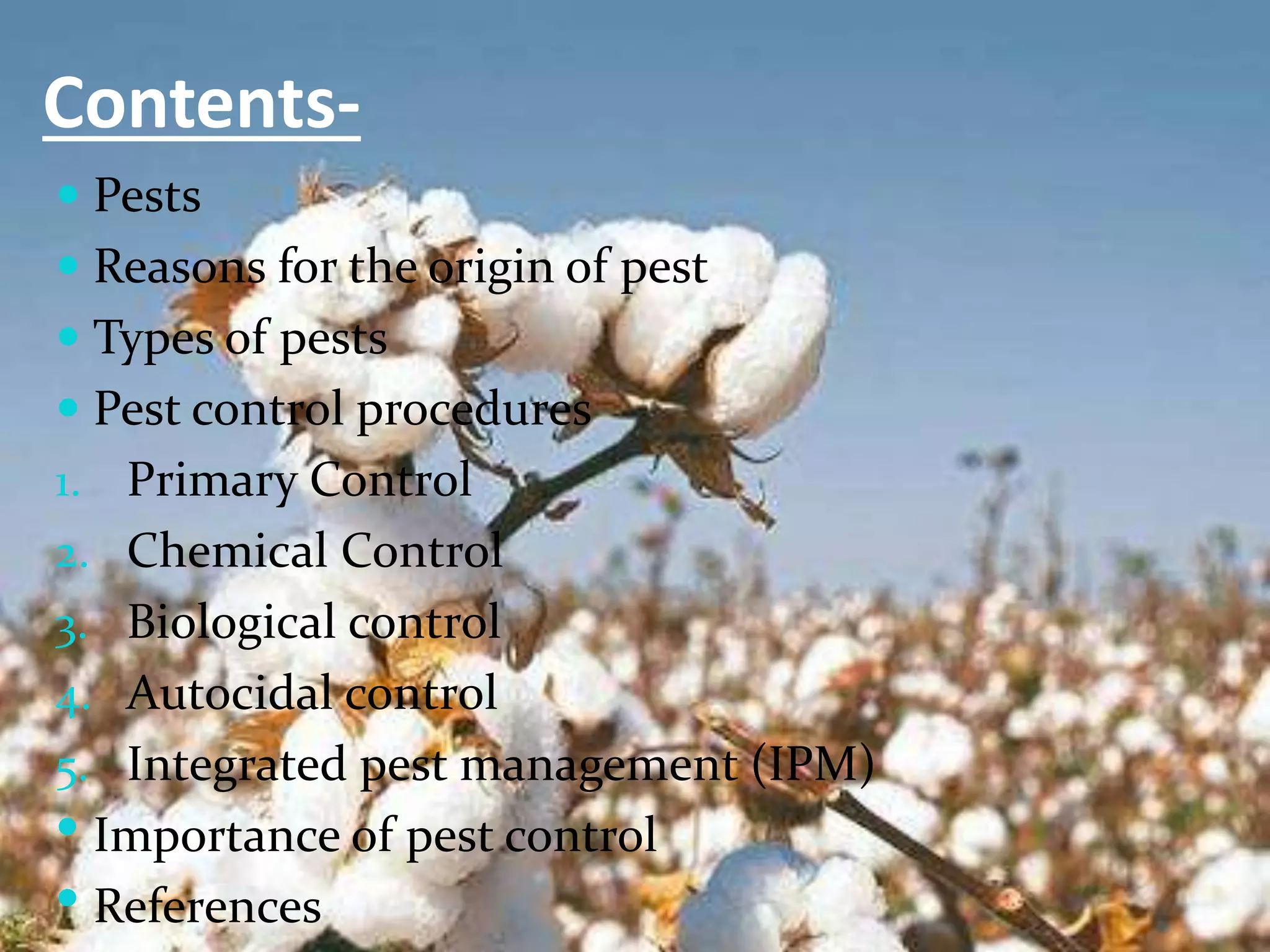 Pest and their control procedures | PPTX