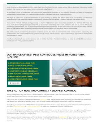 Defend Your Domain with Noble Park's Hero Pest Control Specialists | PDF
