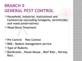 Pest Control Management, types of pest, Pest controlling .PPt