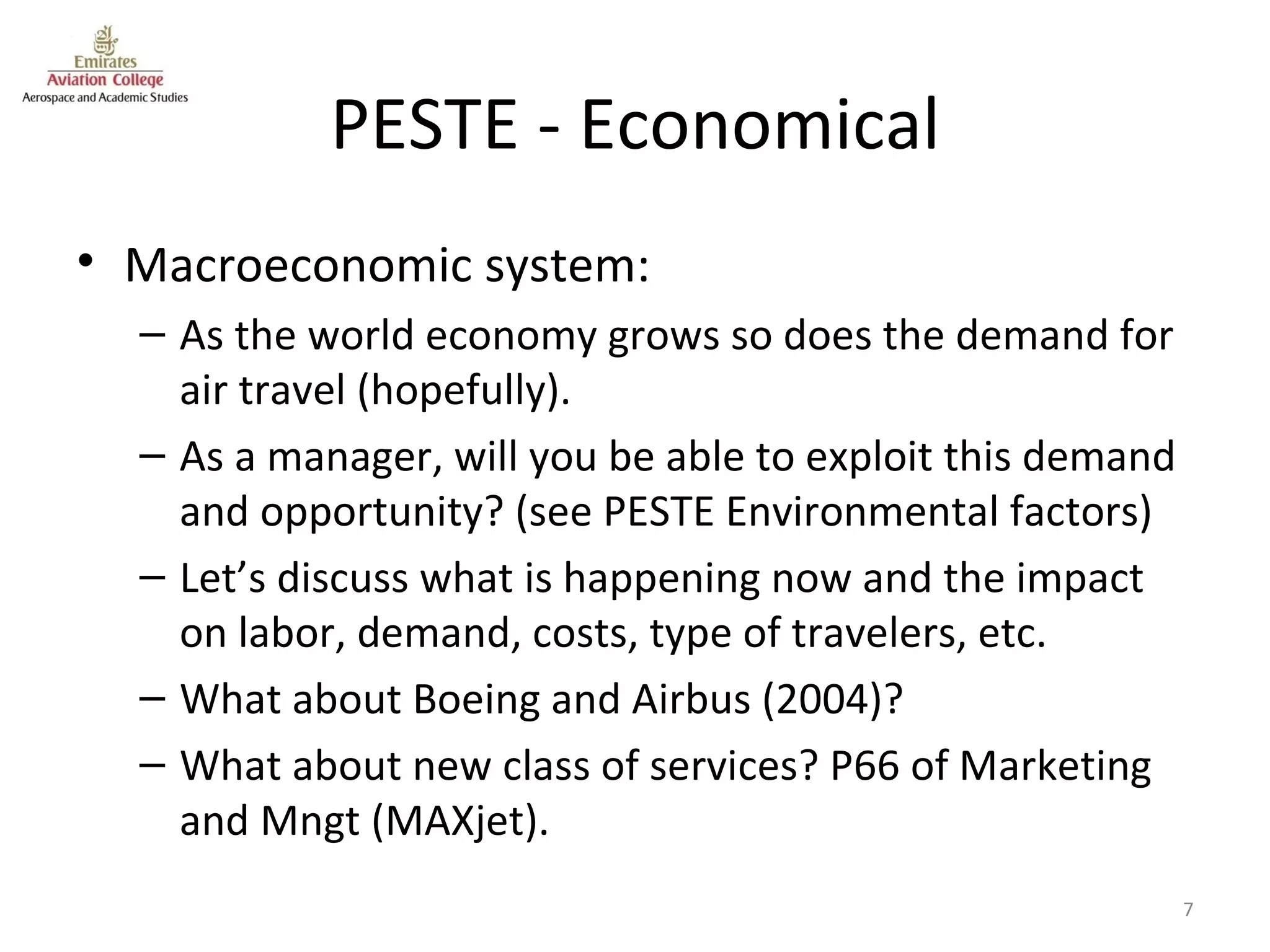 Peste Analysis Airline | PPT