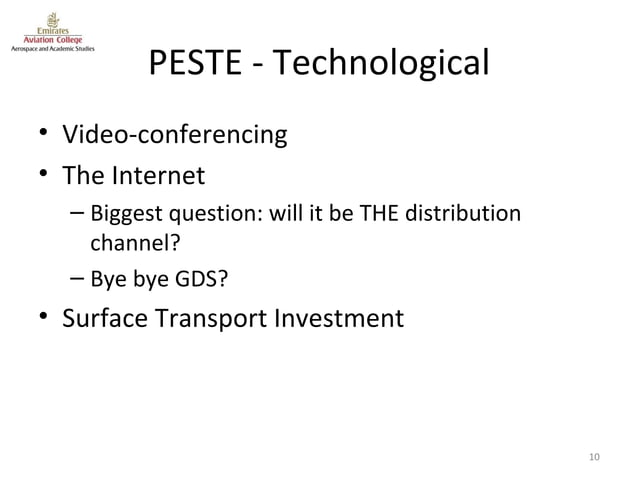 Peste Analysis Airline | PPT