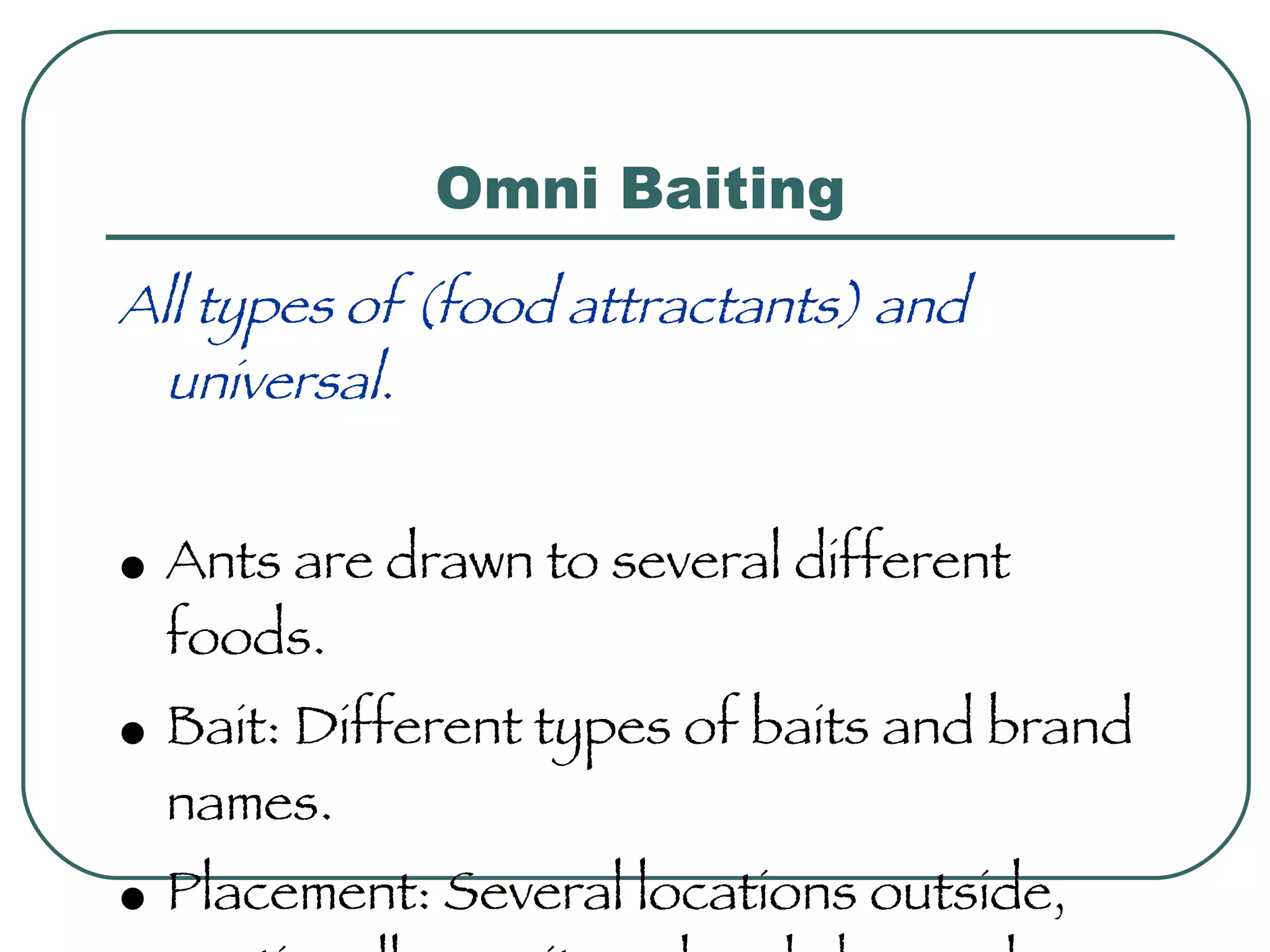 Pestec Ant baiting | PPT