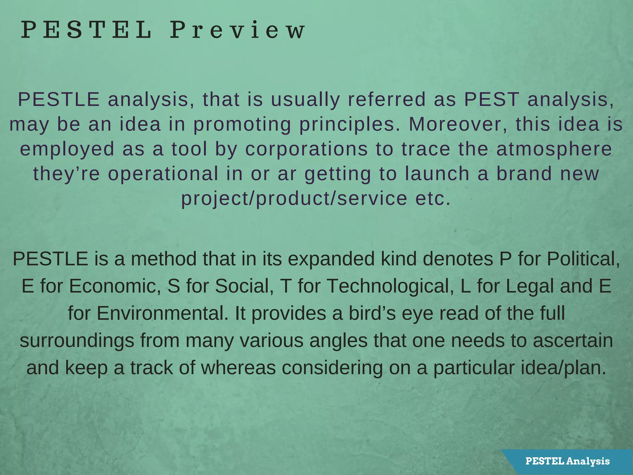 PESTEL Analysis | PDF