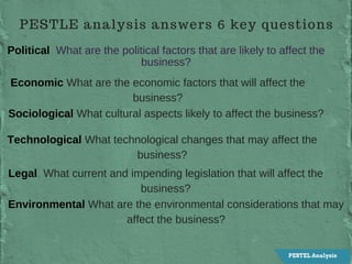 PESTEL Analysis | PDF