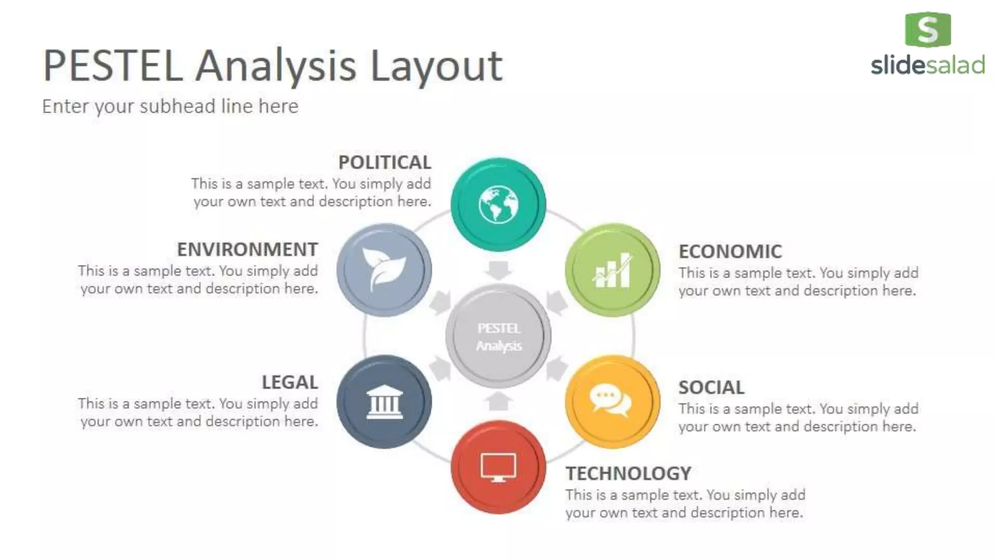 PESTEL Analysis Diagrams PowerPoint Presentation Template - SlideSalad ...
