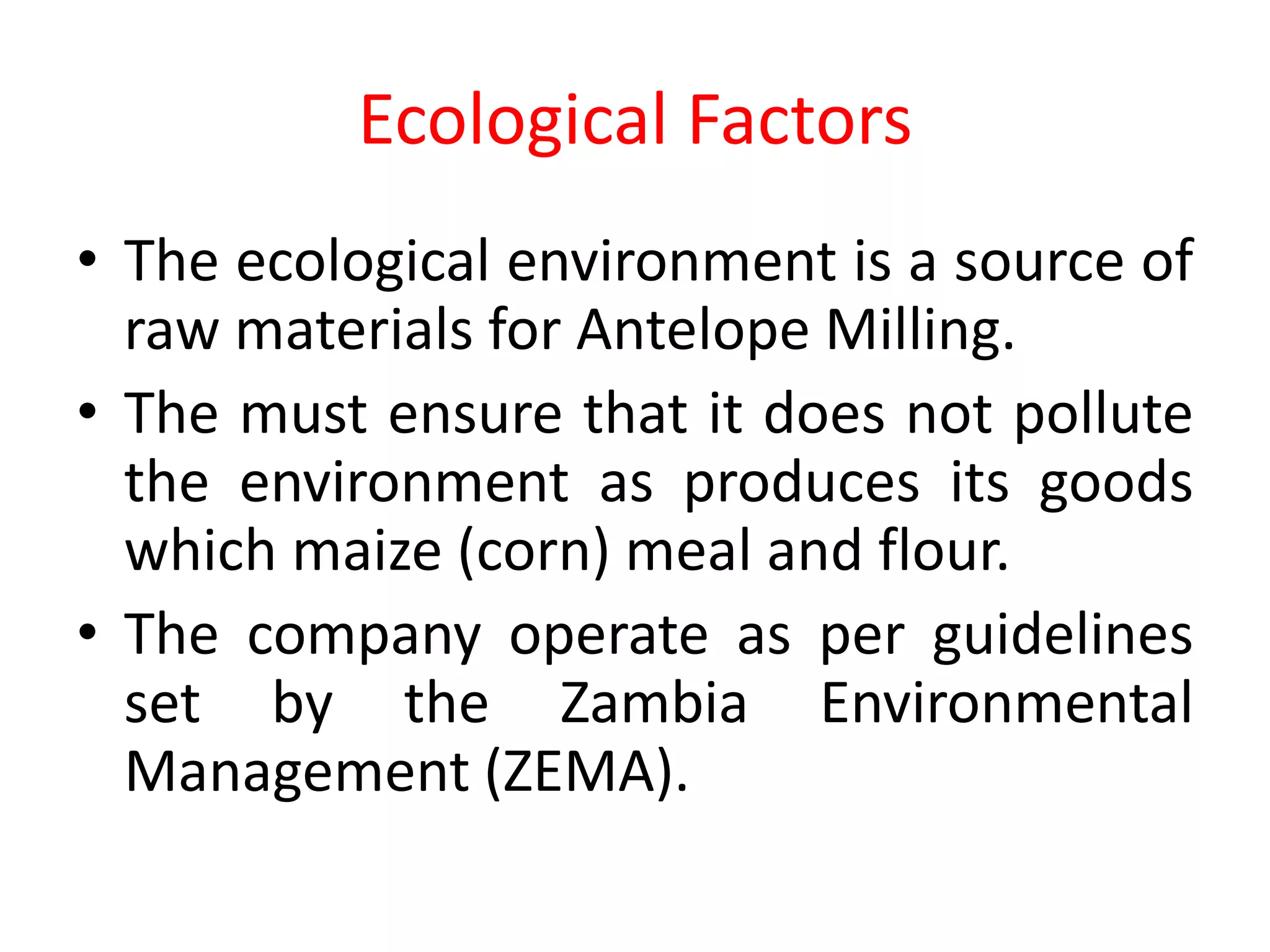 Pestel Analysis of Antelope Milling | PPTX