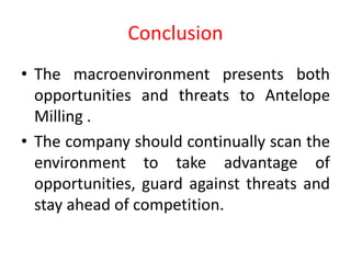 Pestel Analysis of Antelope Milling | PPTX