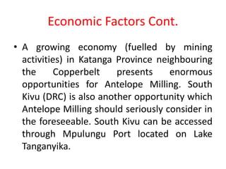 Pestel Analysis of Antelope Milling | PPTX