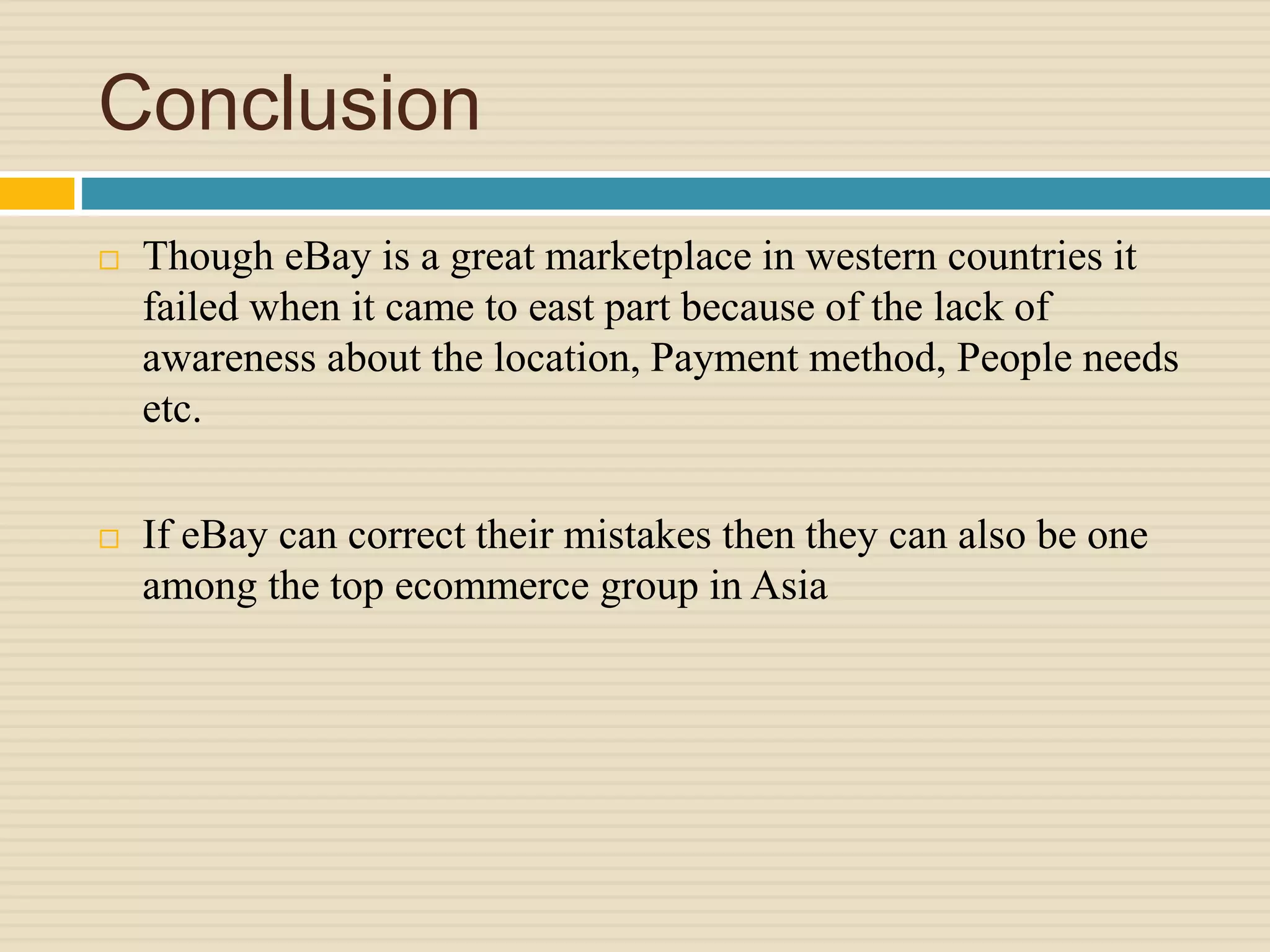 PESTEL and SWOT analysis for e bay | PPTX | Business | Business and Finance
