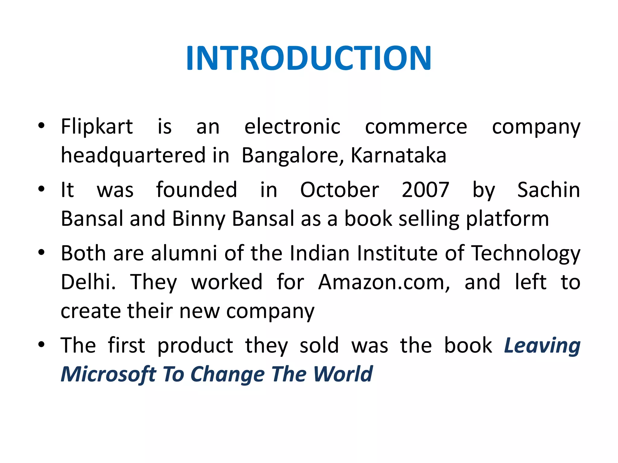 Pestel and swot of flipkart | PPTX