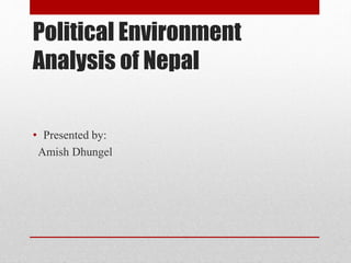 PESTEL model analysis of Nepal | PPTX