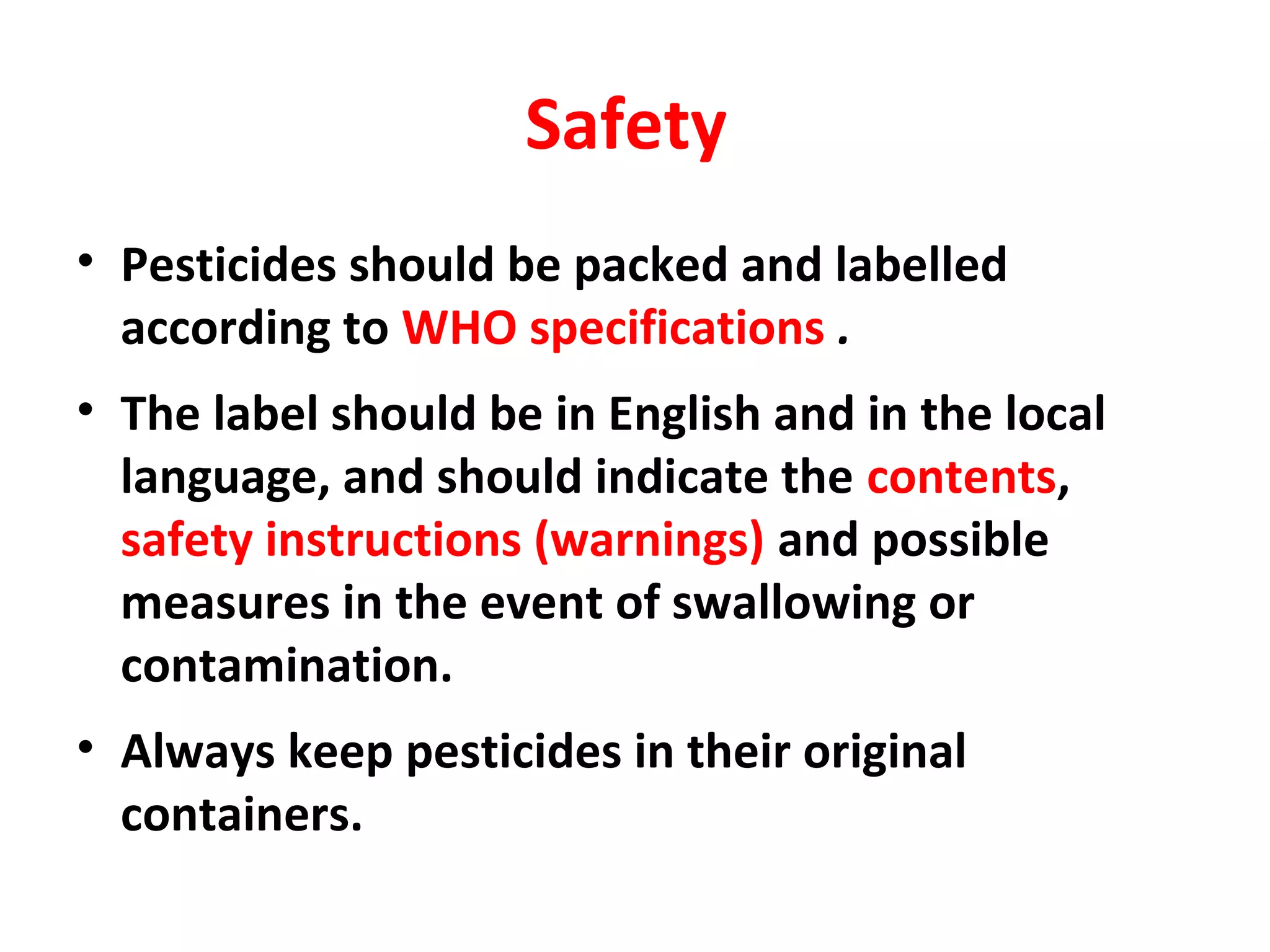 Safe Use Of Pesticide | PPT