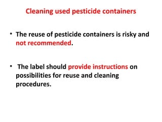 Safe Use Of Pesticide | PPT