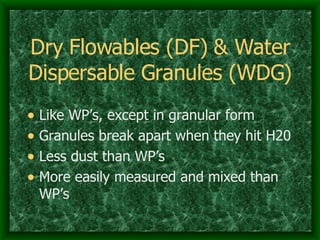 Pesticide Formulations Course 02441 13.3 | PPT