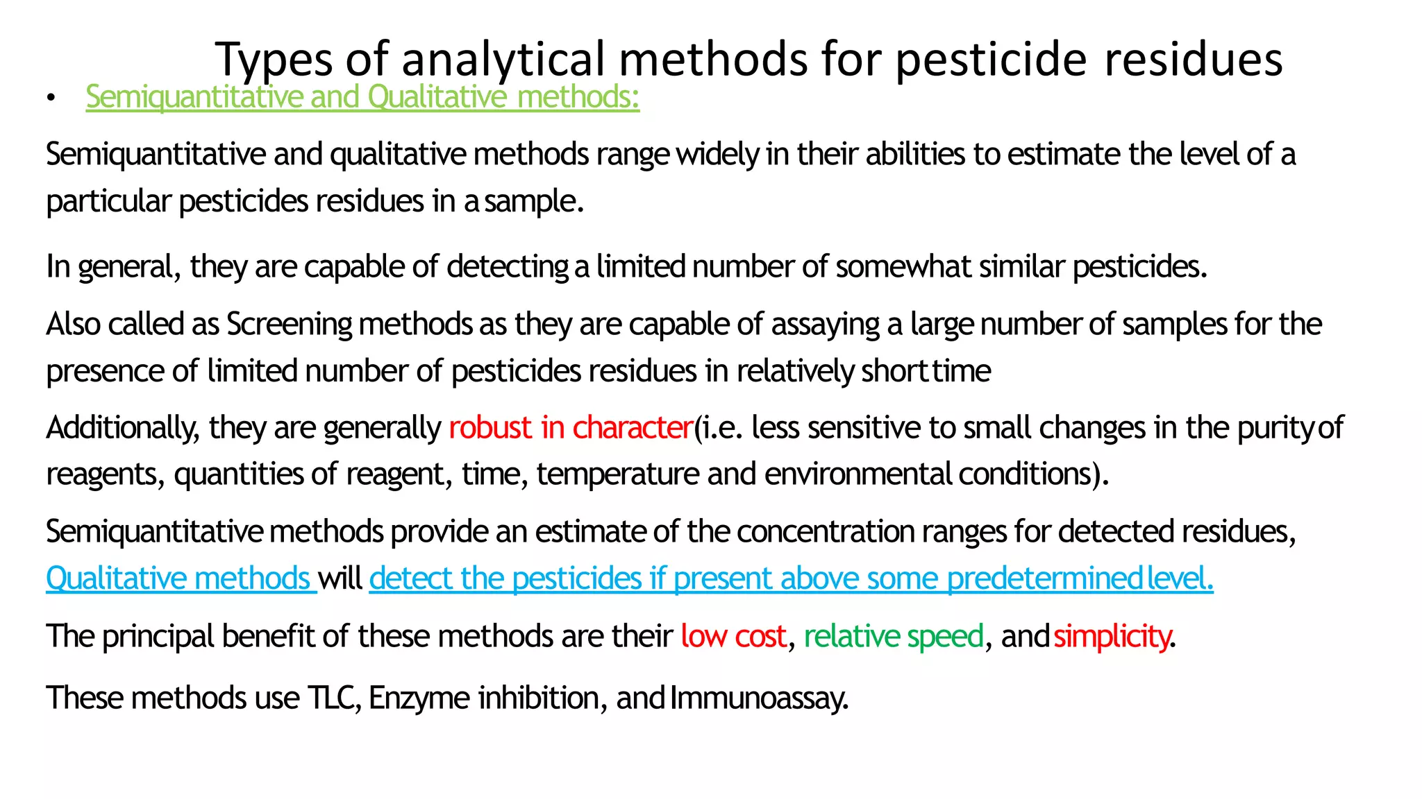 Pesticide analysis | PPTX