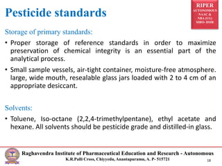 Method for estimation of Pesticide in Vegetables (Food analysis) | PDF