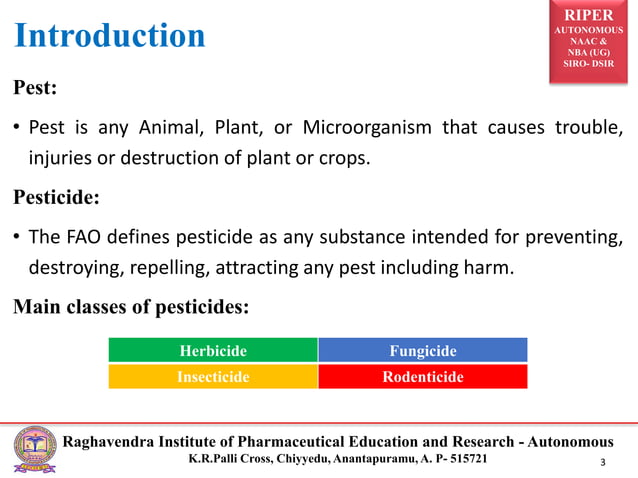 Method for estimation of Pesticide in Vegetables (Food analysis) | PDF