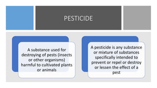 Pesticide analysis | PPTX