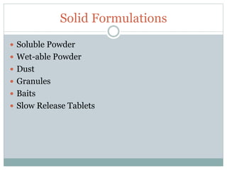 Pesticides and their application methods | PPTX