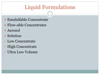 Pesticides and their application methods | PPTX