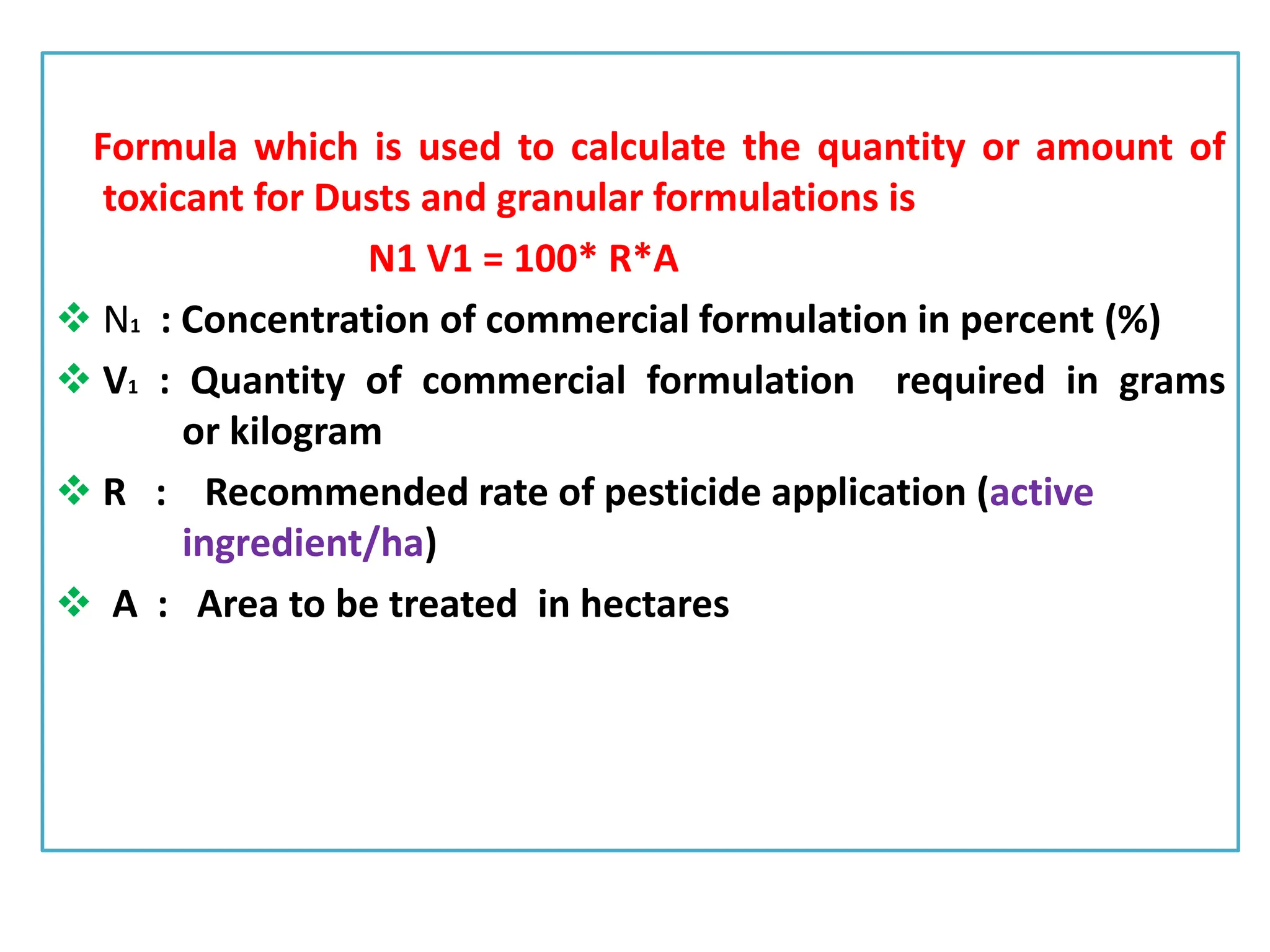 pesticide calculation and the methods to handle them | PPTX