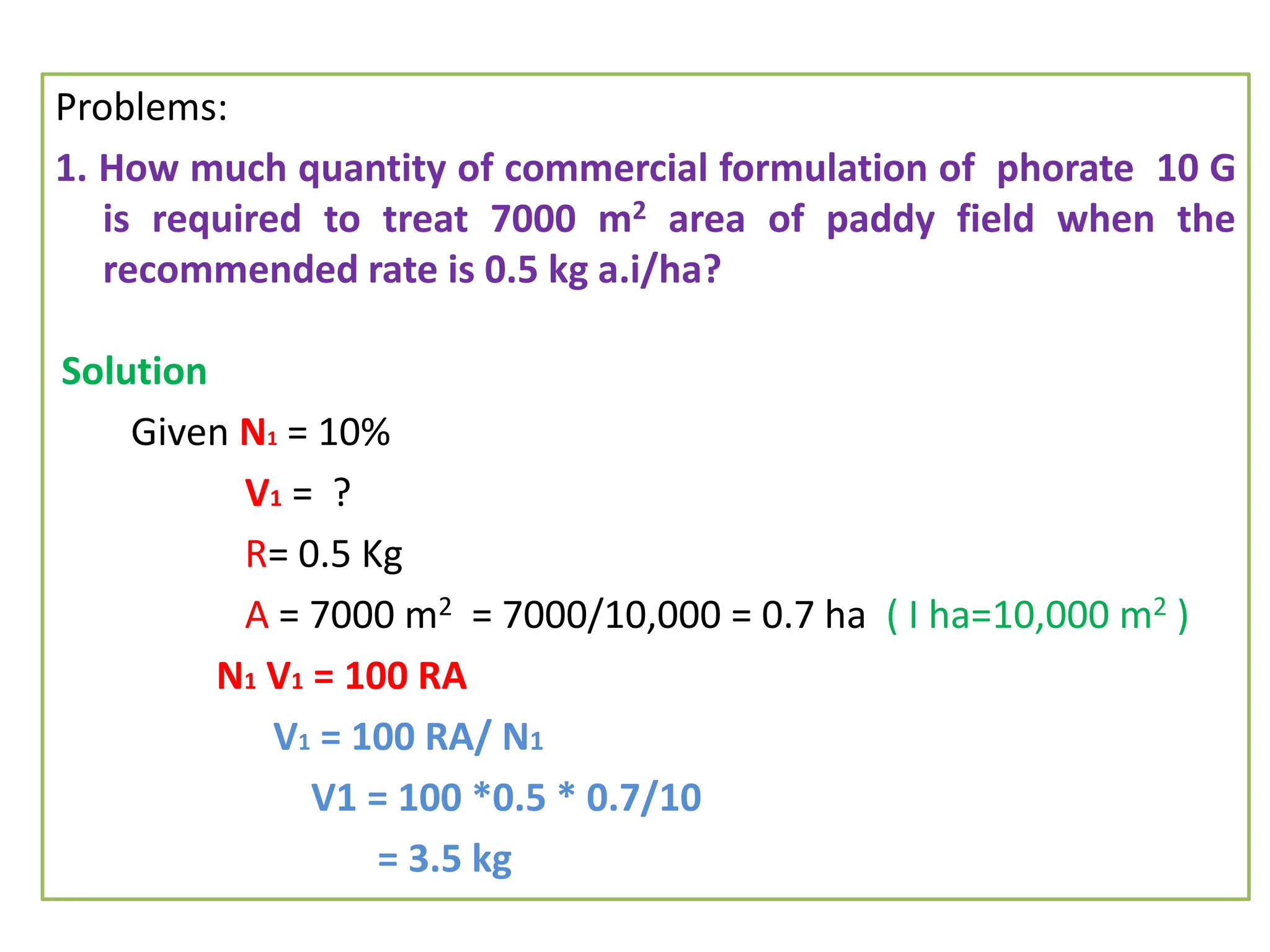 pesticide calculation and the methods to handle them | PPTX
