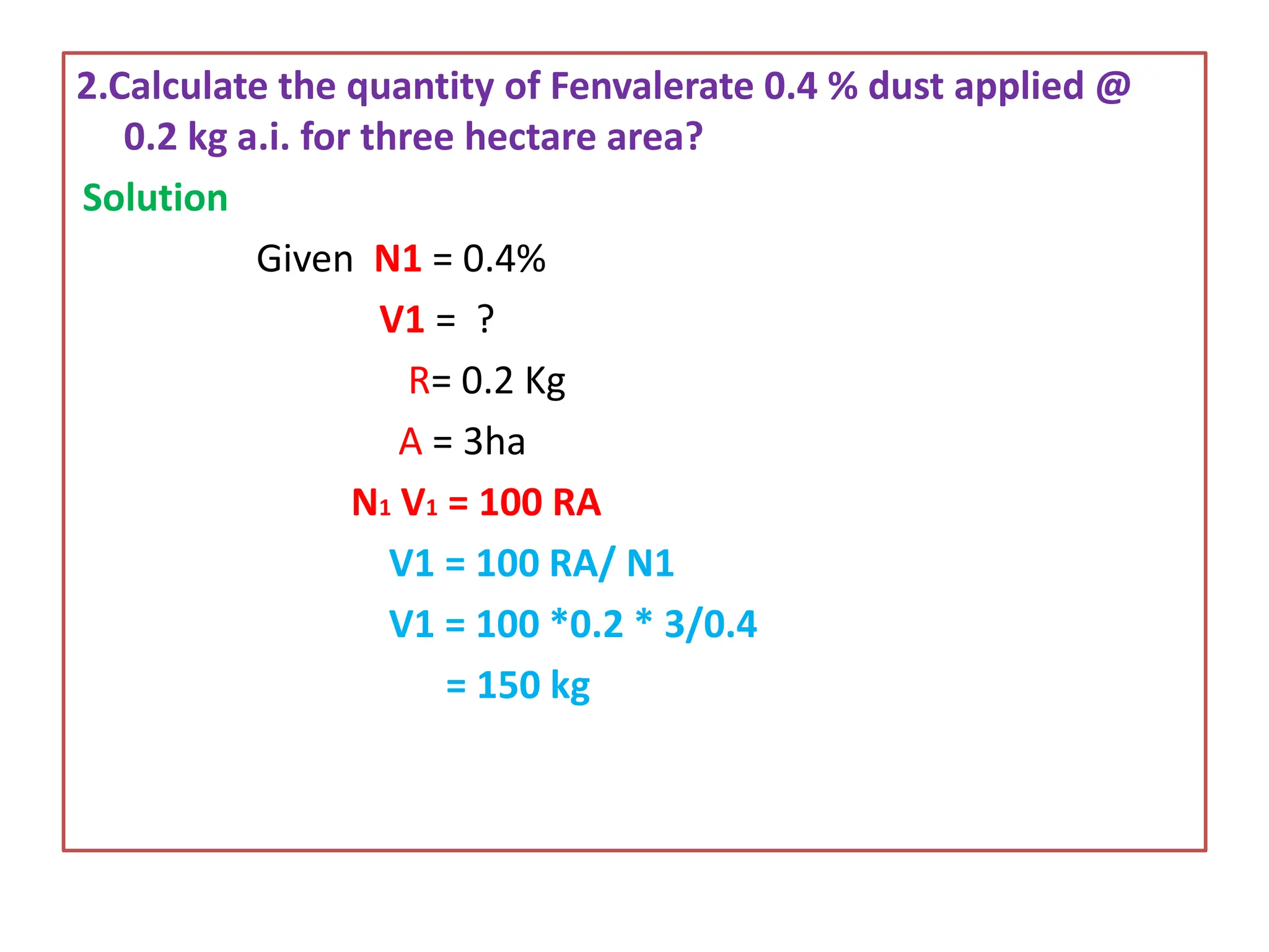 pesticide calculation and the methods to handle them | PPTX