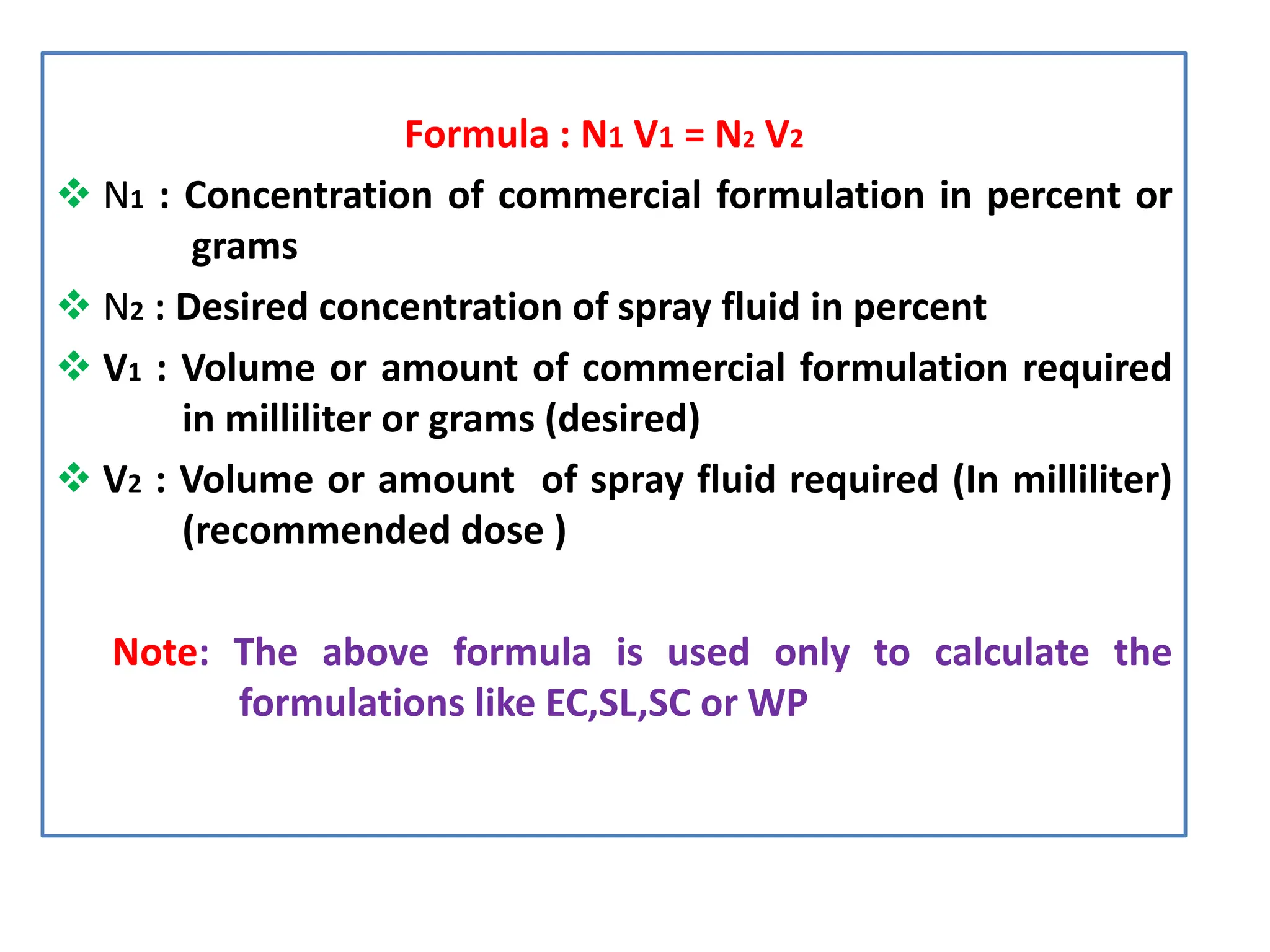pesticide calculation and the methods to handle them | PPTX