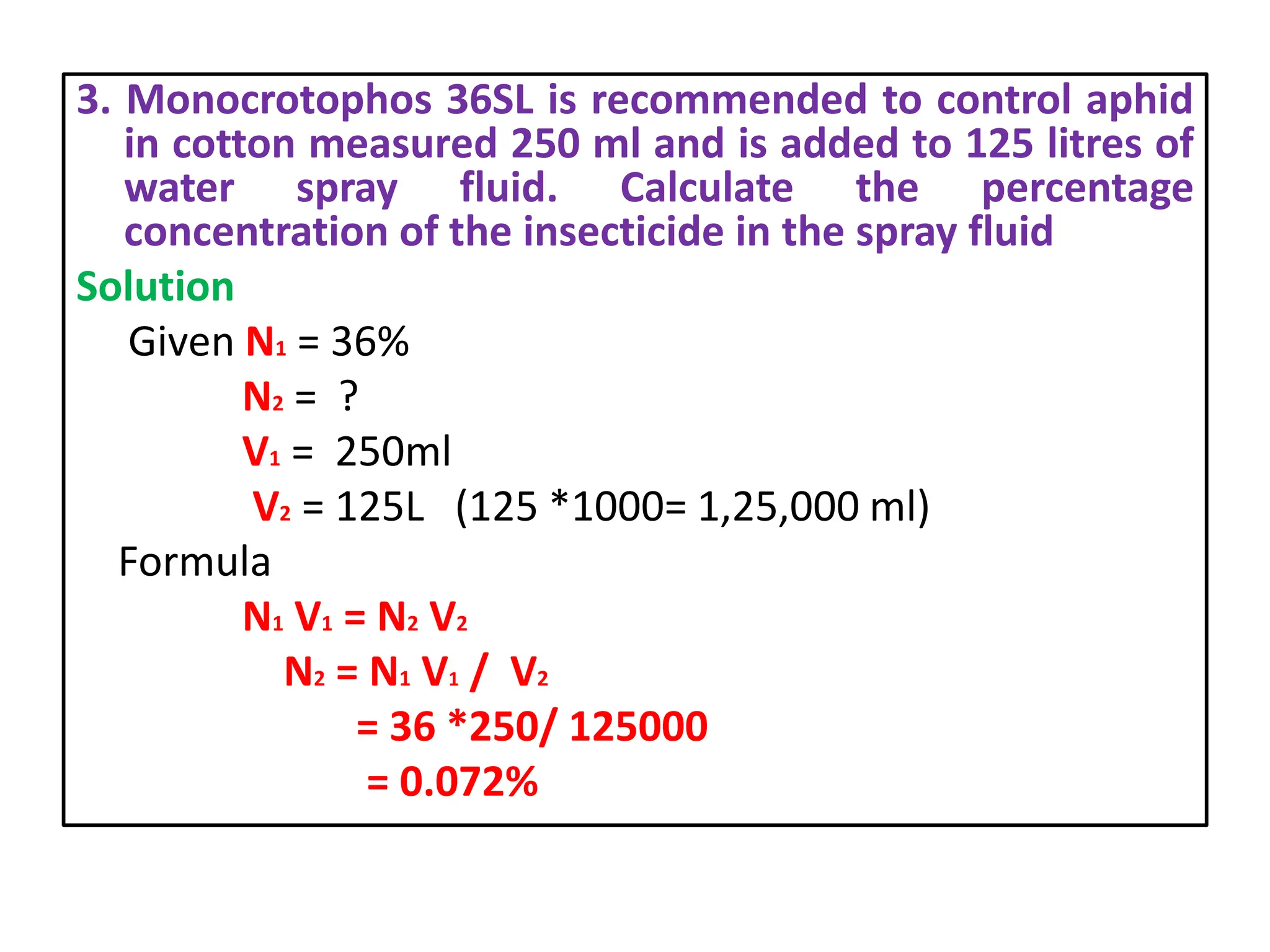 pesticide calculation and the methods to handle them | PPTX