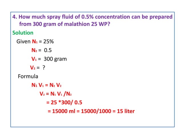 pesticide calculation and the methods to handle them | PPTX | Agriculture | Industries
