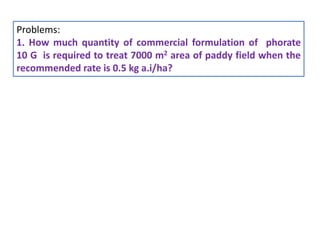pesticide calculation and the methods to handle them | PPTX